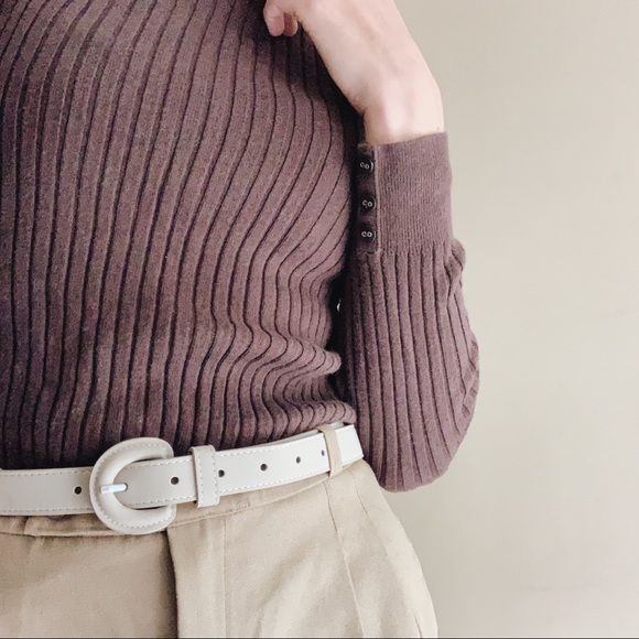 Sweaters | Vintage Brown Rib Knit Turtleneck | Poshmark